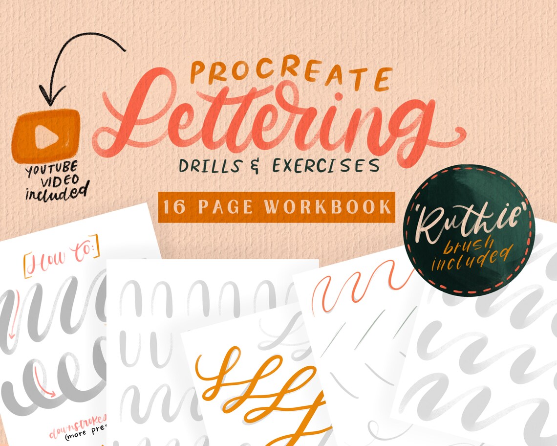 Lettering Drills Workbook/workbook/instant Downloads - Etsy