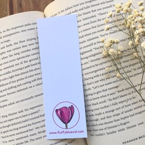Tulip Bookmark | Glossy 2x6 Inches - Etsy