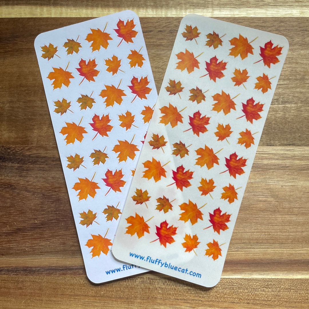 Fall Maple Leaf Mini Stickers: Planner Scrapbook Decals - Etsy