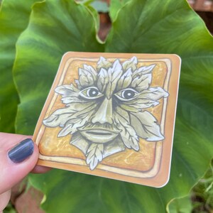 Green Man Sticker | Matte Vinyl Sticker - Etsy