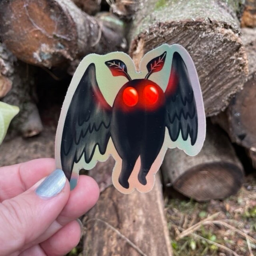 Mothman , Holographic Vinyl Waterproof Sticker - Etsy
