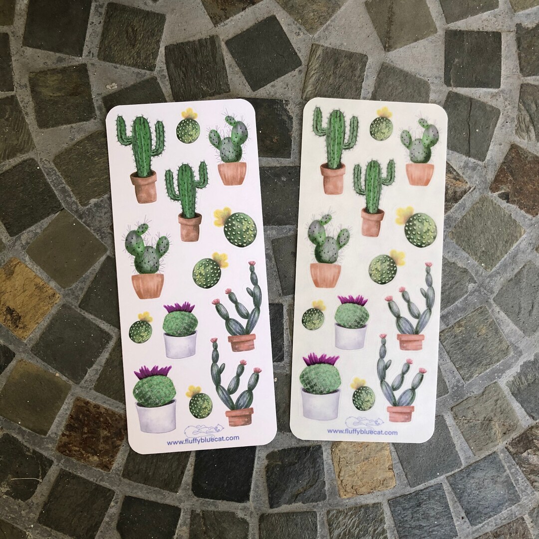 Cactus Sticker Sheet: Plant Journal Stickers (3 in X 7 In) - Etsy