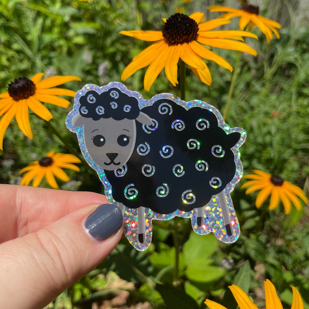 Black Sheep Sticker | Glitter Vinyl - Etsy