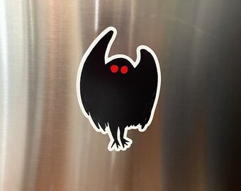 Mothman Magnets Cute Cryptid Mothman Magnet Set Boba - Etsy