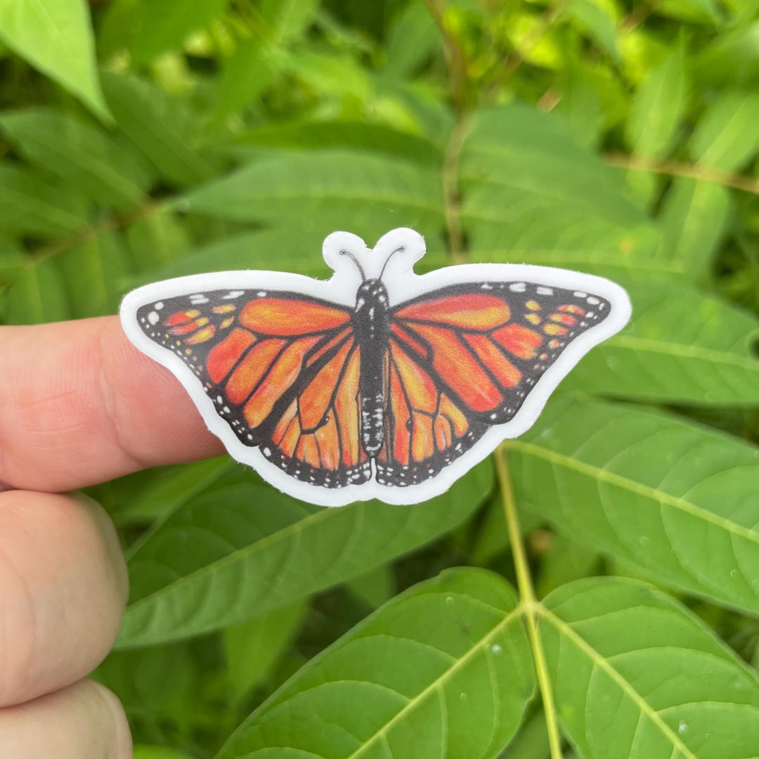 Monarch Butterfly Sticker, Waterproof Vinyl Stickers, "mini" Sticker - Etsy