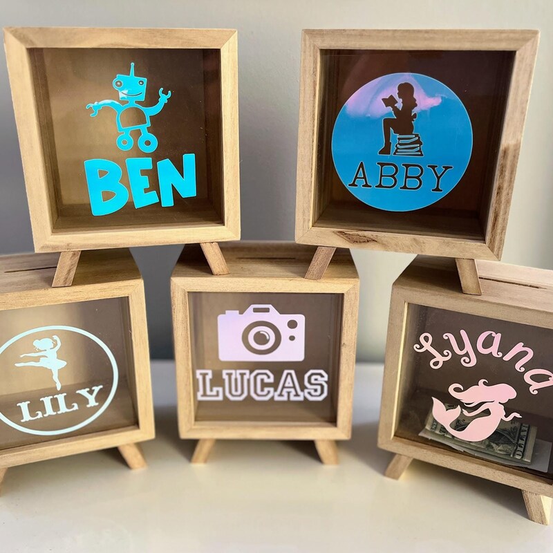 Wooden Coin Bank - Etsy