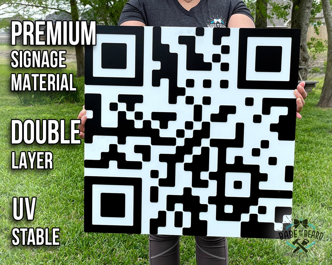 HUGE Custom QR Code Sign Premium Material for Menu Website - Etsy