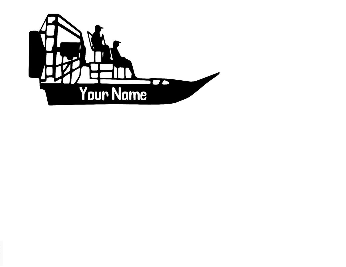 Personalized air boat decal | Etsy