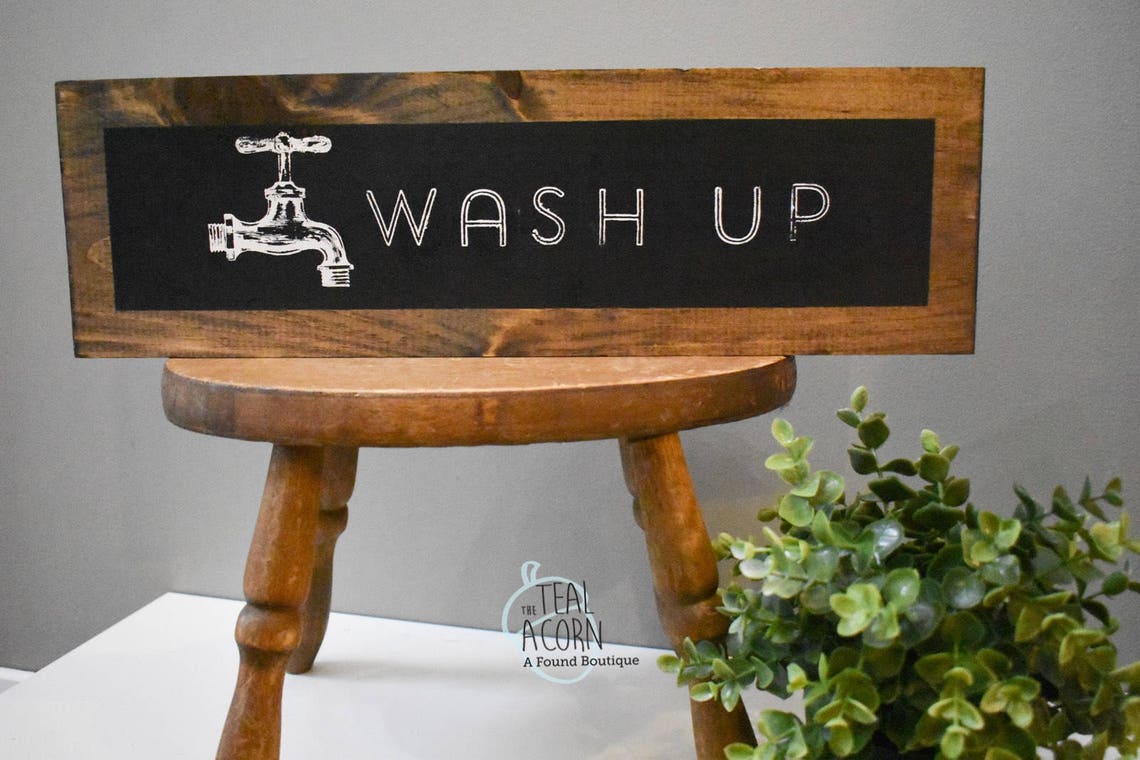 Wooden Wash Up Sign | Etsy