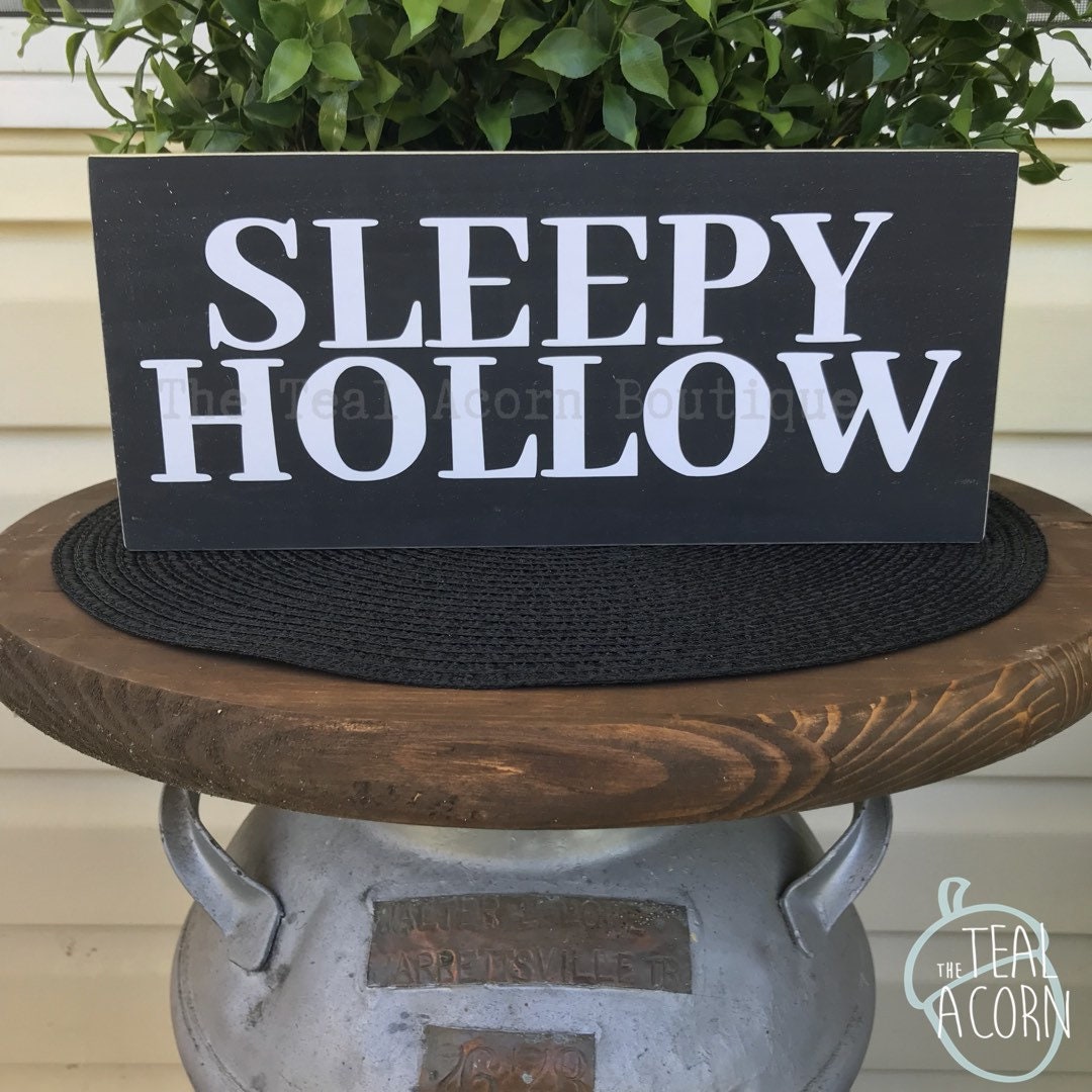 Halloween Themed Town Sign Sleepy Hollow - Etsy