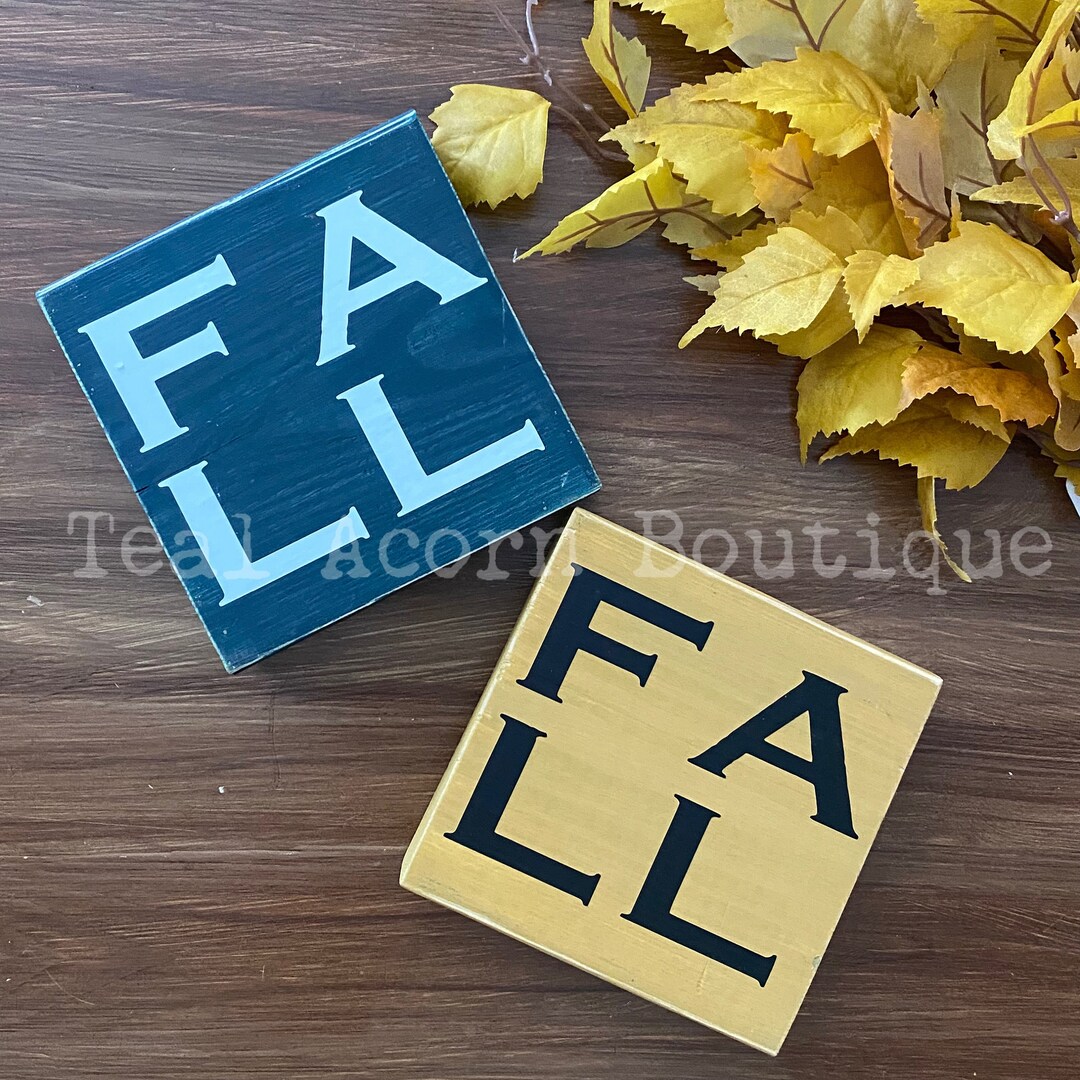 FALL Block Sign | Shelf Sitter | Fall Sign | Winter Sign | Wooden Sign ...