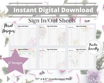 Sign in Sheets for Daycare - Etsy