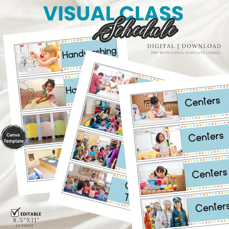 Visual Schedule| Classroom Routine| Real Photos | Daily Schedule Signs ...