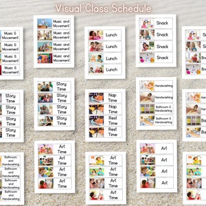 Visual Schedule Classroom Routine Real Photos Schedule Daily Schedule ...