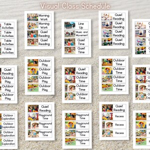 Visual Schedule Classroom Routine Real Photos Schedule Daily Schedule ...