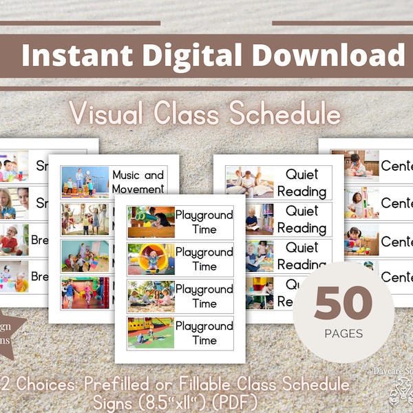 Routine Preschool Schedule - Etsy