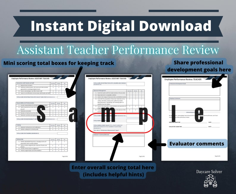 Assistant Teacher Performance Review Employee Performance Review ...