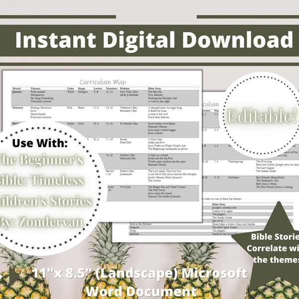 Christian Daycare Curriculum - Etsy