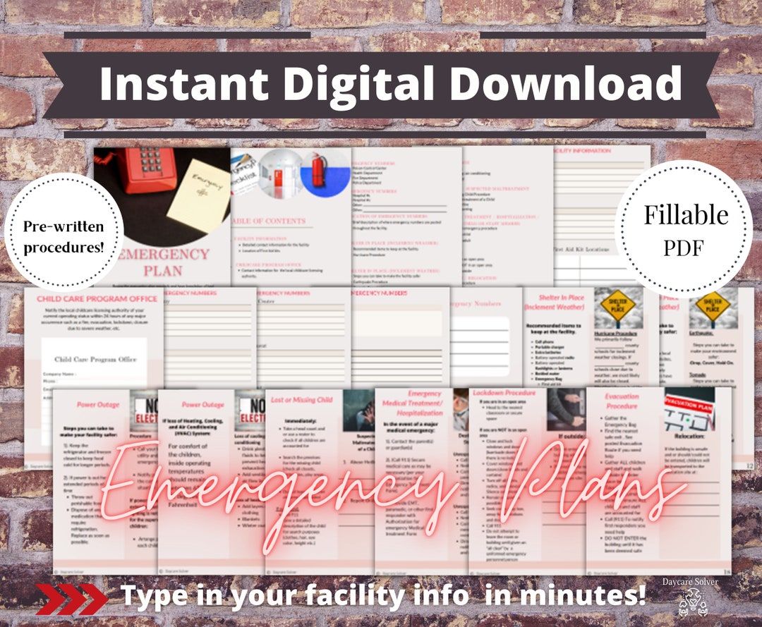 Emergency Plan Emergency Preparedness Emergency Procedure Great for ...