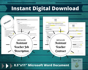 Daycare Employee Duties - Etsy