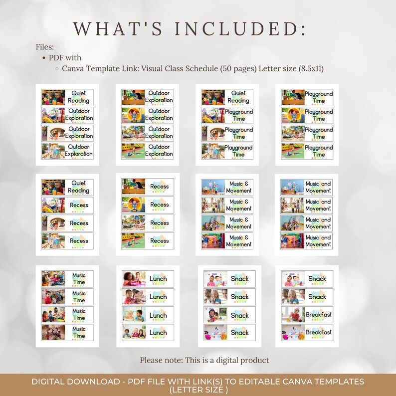 Visual Schedule| Classroom Routine| Real Photos | Daily Schedule Signs ...