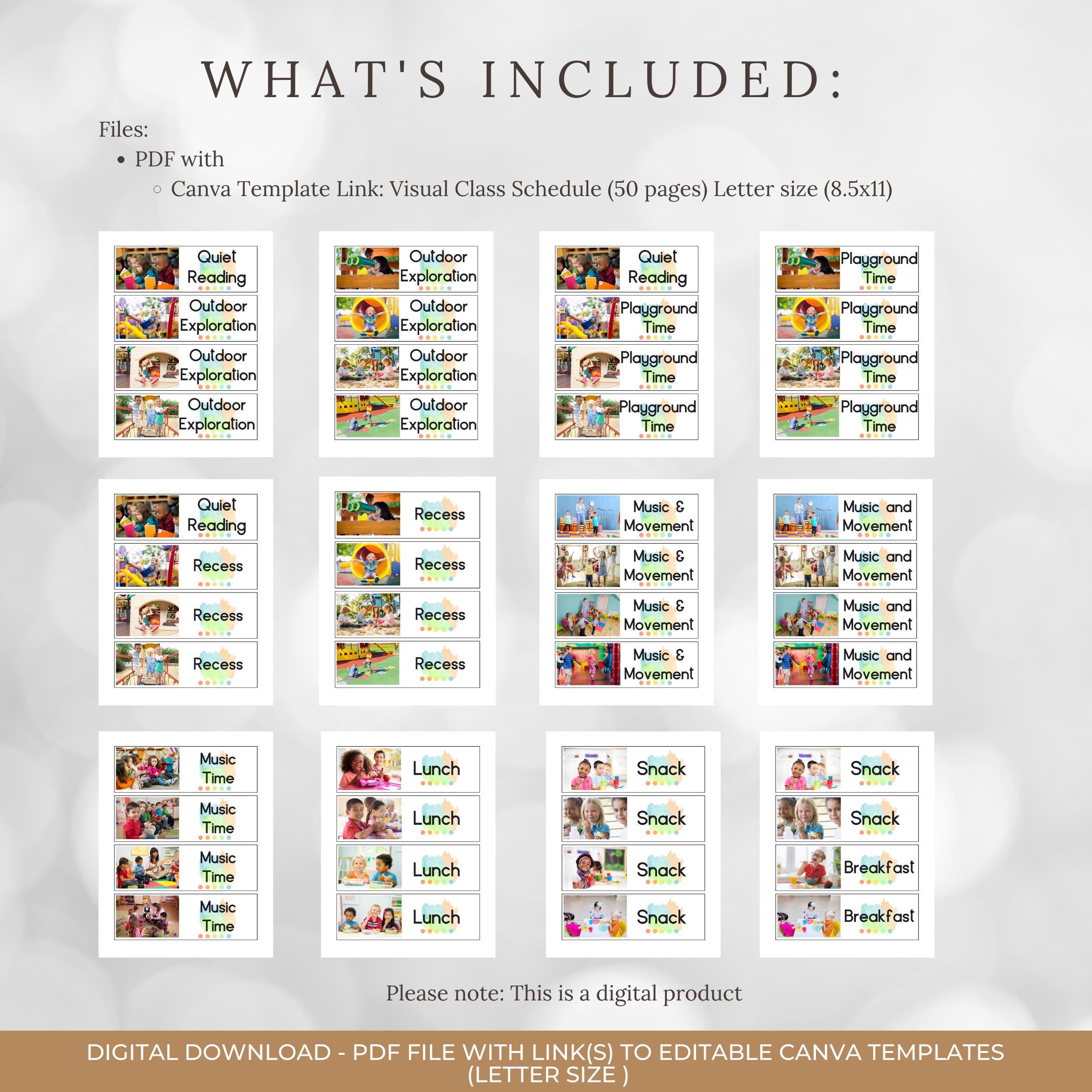 Visual Schedule| Classroom Routine| Real Photos | Daily Schedule Signs ...