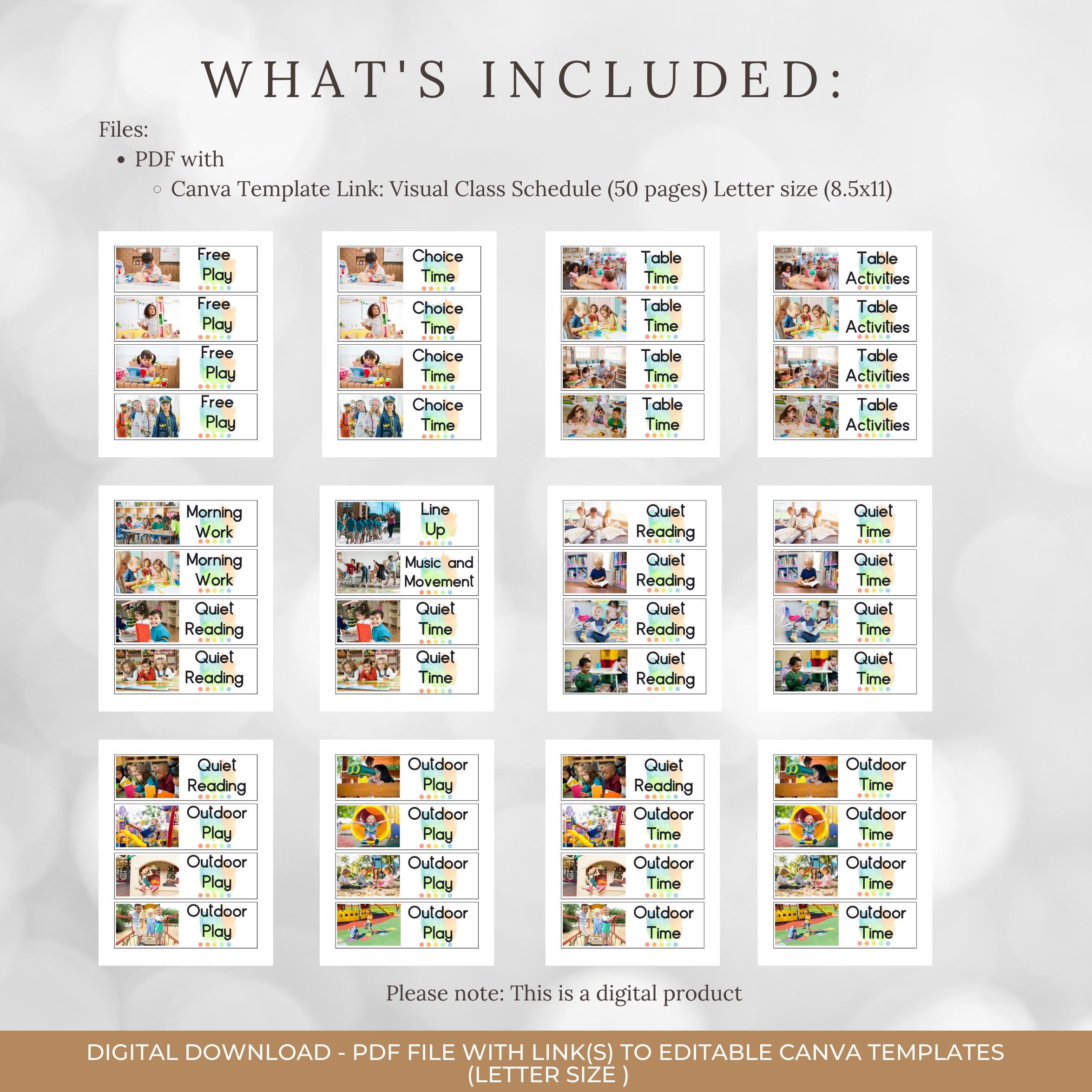 Visual Schedule| Classroom Routine| Real Photos | Daily Schedule Signs ...