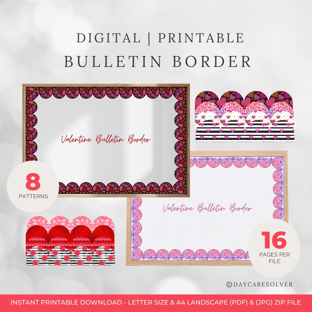 Valentine Love Bulletin Border for Classroom Bulletins & Doors, Photo ...