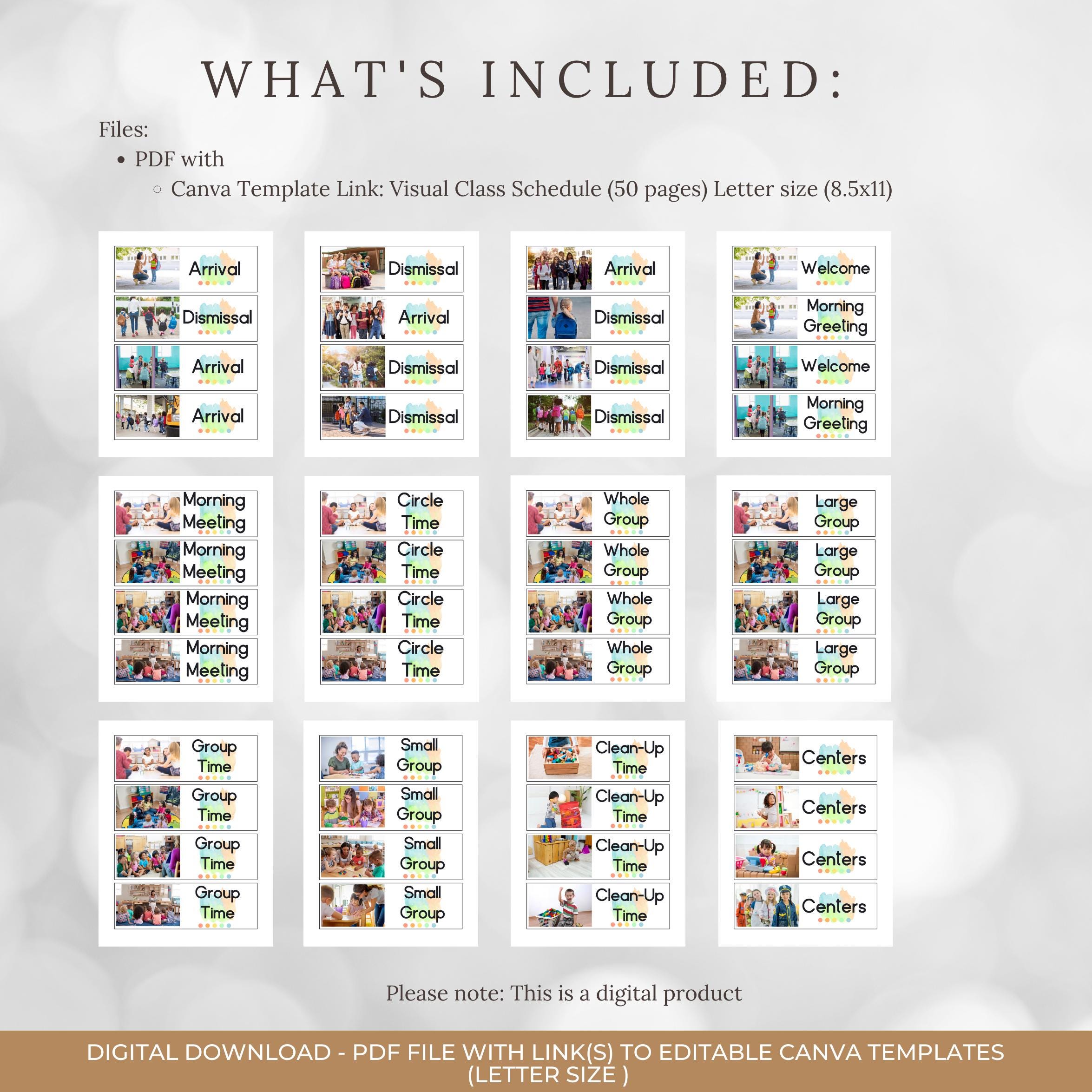 Visual Schedule| Classroom Routine| Real Photos | Daily Schedule Signs ...