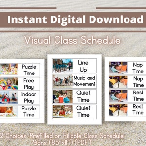 Visual Schedule Classroom Routine Real Photos Schedule Daily Schedule ...