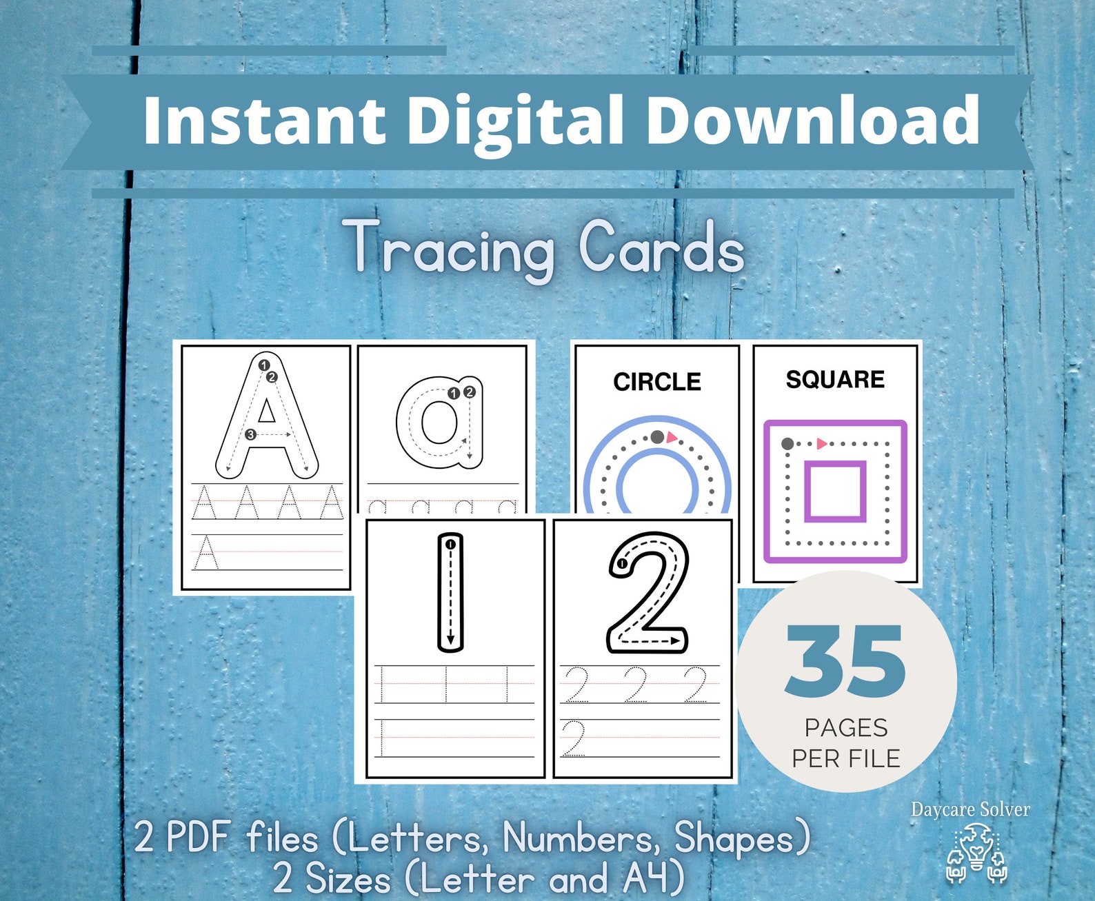 Letter, Number, Shape Tracing Practice for Kids Recognition Fine Motor ...
