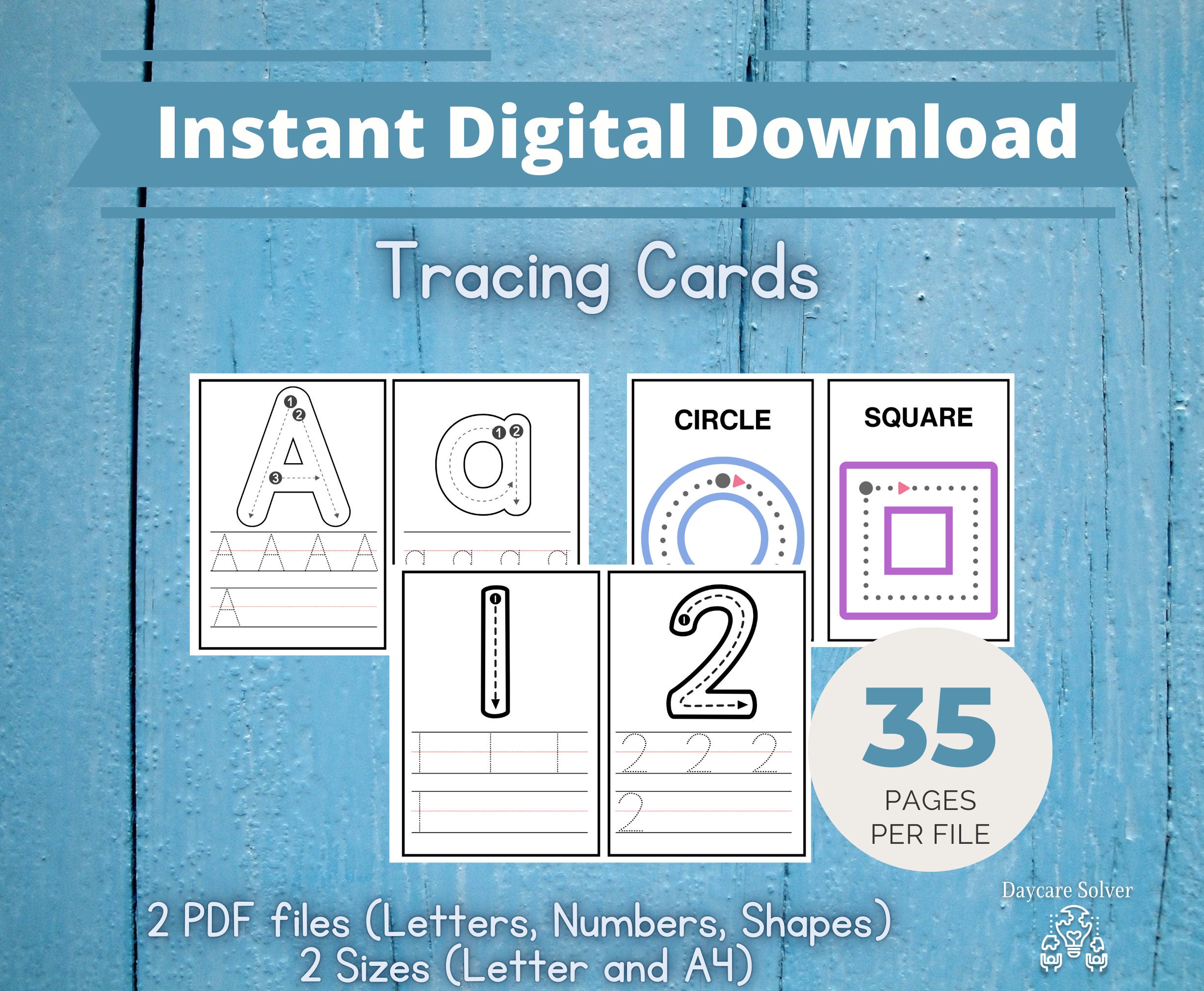Letter, Number, Shape Tracing Practice for Kids Recognition Fine Motor ...