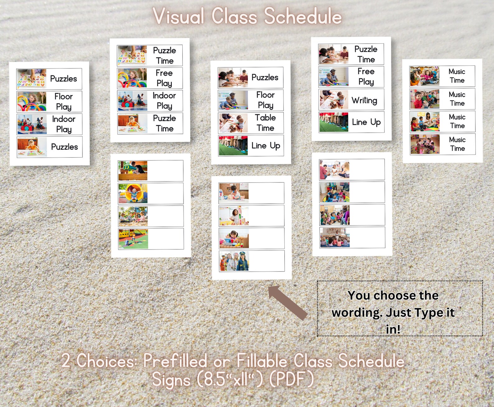 Visual Schedule Classroom Routine Real Photos Schedule Daily Schedule ...
