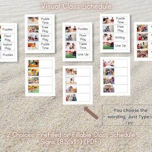 Visual Schedule Classroom Routine Real Photos Schedule Daily Schedule ...