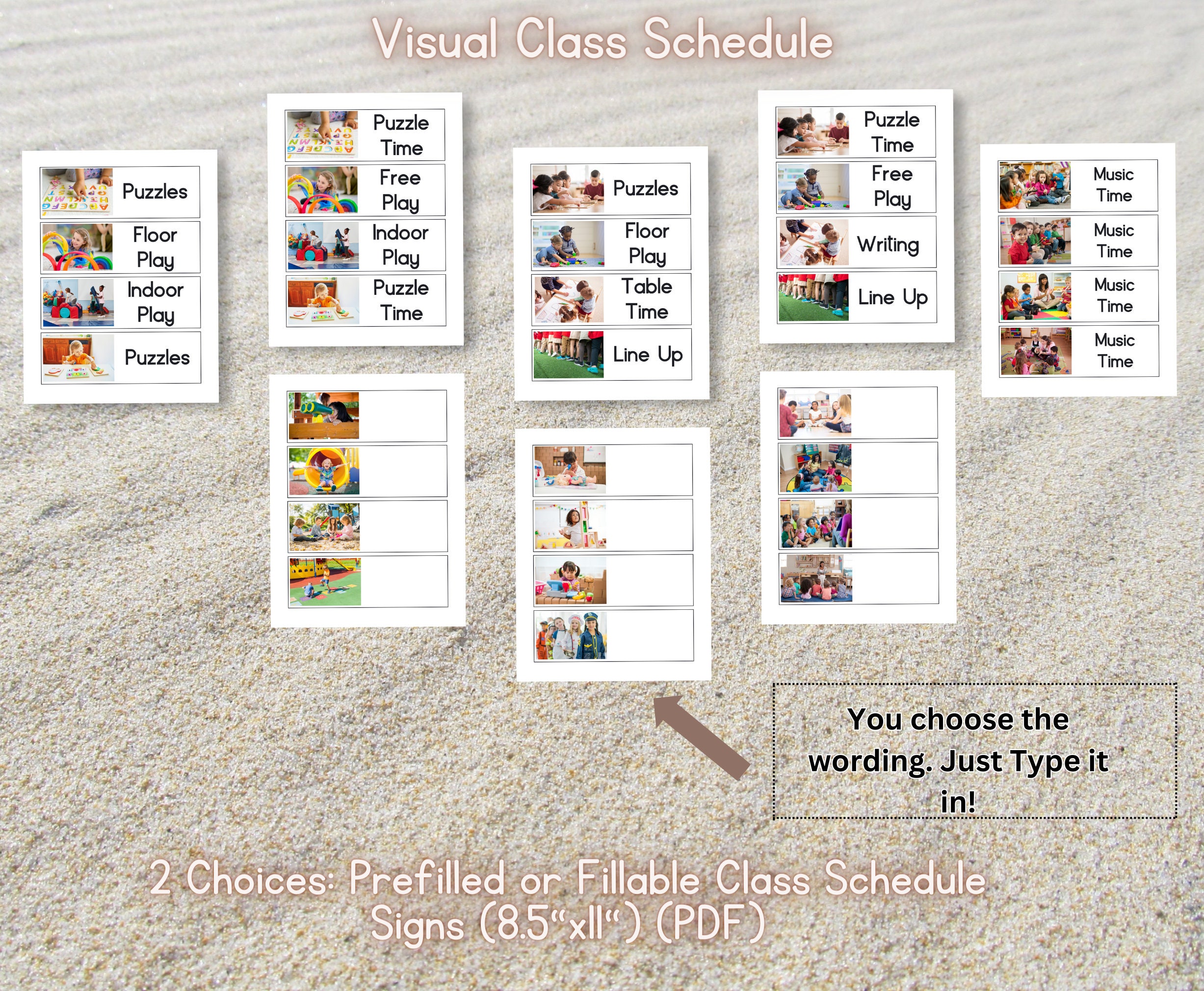 Visual Schedule Classroom Routine Real Photos Schedule Daily Schedule ...