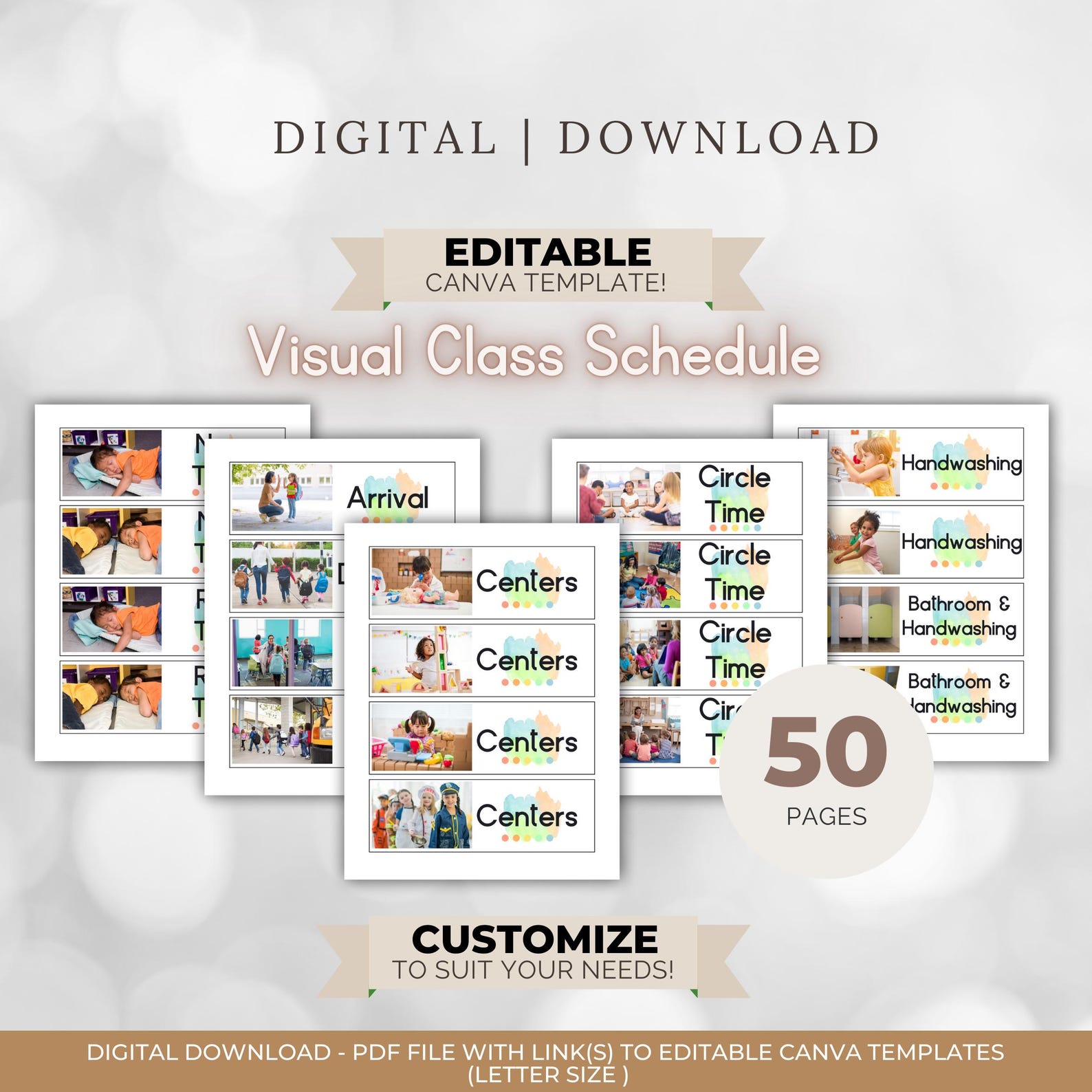 Visual Schedule| Classroom Routine| Real Photos | Daily Schedule Signs ...