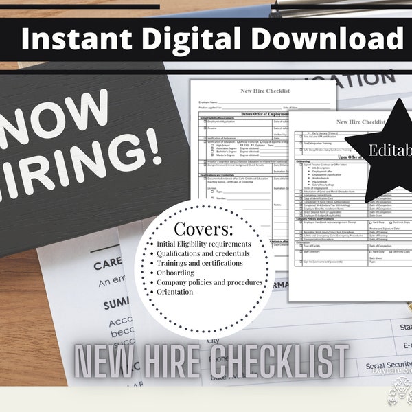 New Hire Checklist - Etsy