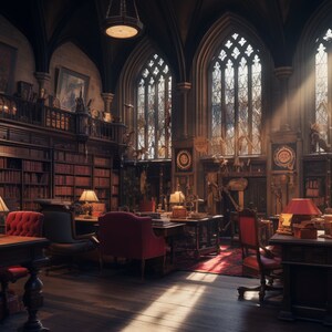Wizard Common Room Virtual Background Bundle | Work From Home | Png ...