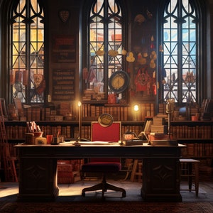 Wizard Common Room Virtual Background Bundle | Work From Home | Png ...