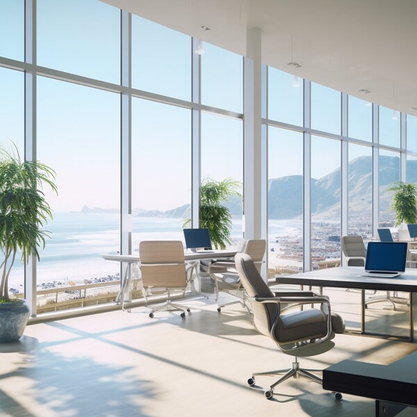 Spacious Office Environment Professional Virtual Background Bundle Work ...