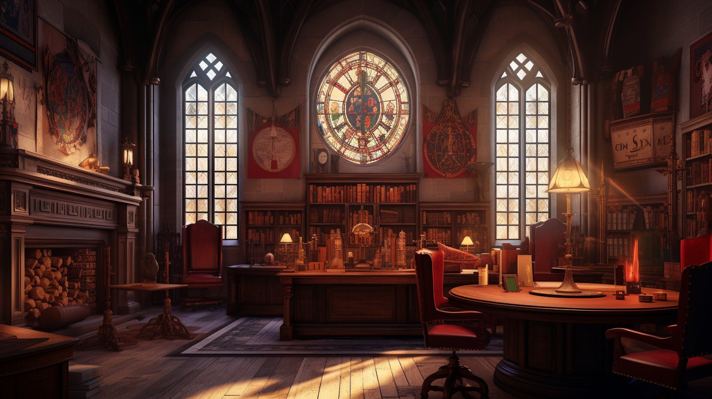 Wizard Common Room Virtual Background Bundle Work From Home Png 16X9 ...