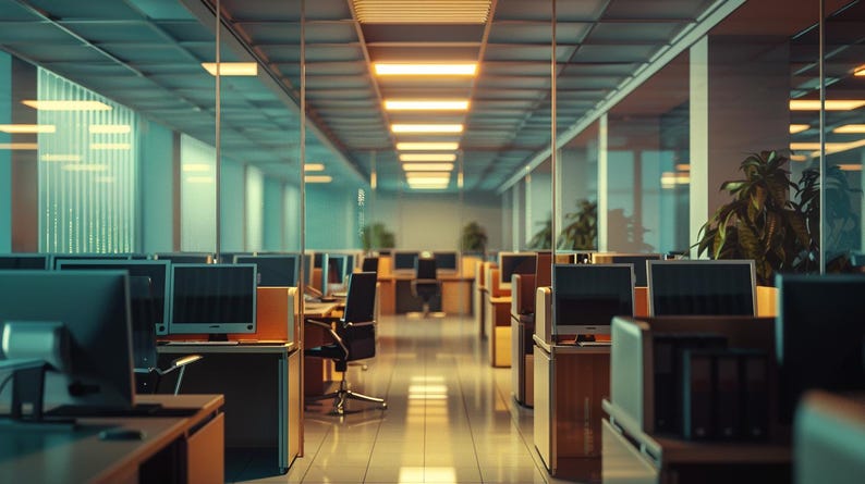 Spacious Office Environment Professional Virtual Background Bundle ...