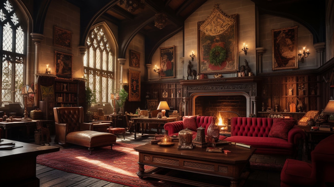 Wizard Common Room Virtual Background Bundle | Work From Home | Png ...