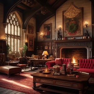 Wizard Common Room Virtual Background Bundle | Work From Home | Png ...