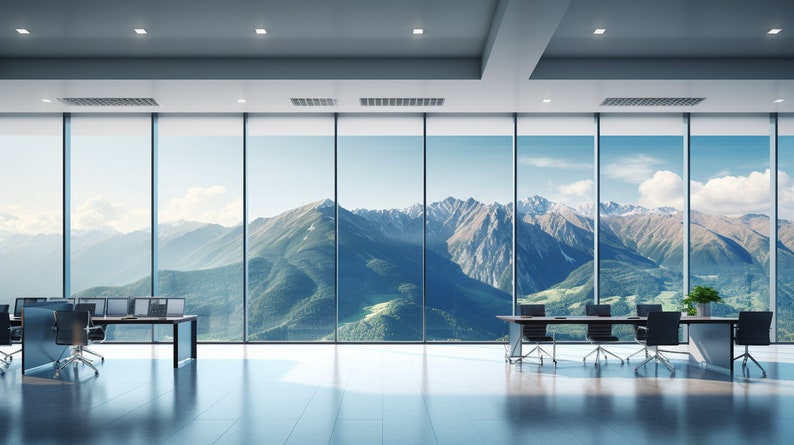Spacious Luxury Office Mountain View Professional Virtual Background ...