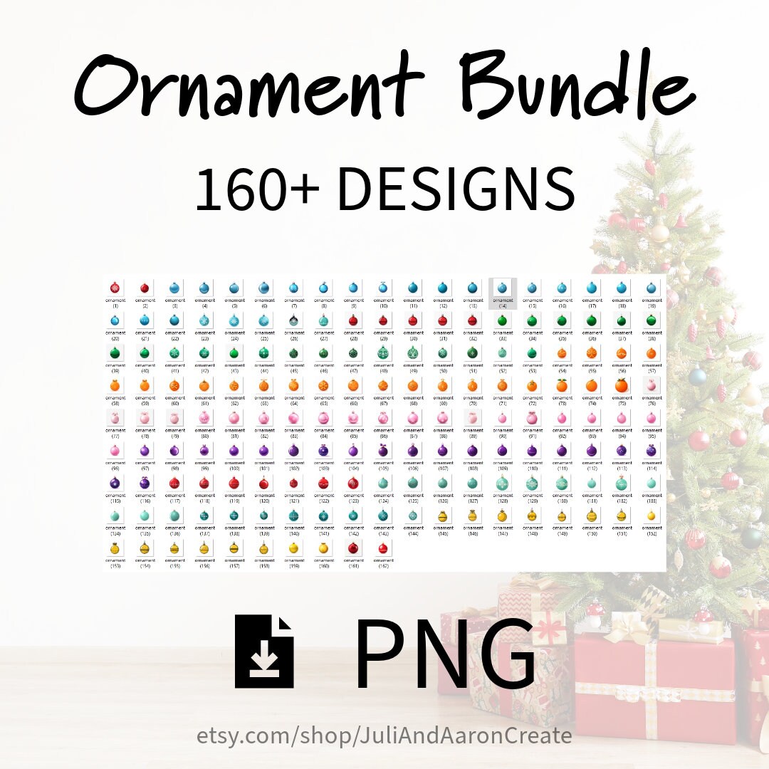 Christmas PNG | Ornament PNG | 1x1 | Instant Digital Download - Etsy