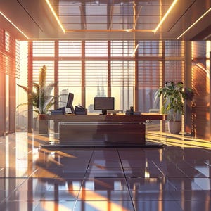 Spacious Office Environment Professional Virtual Background Bundle ...
