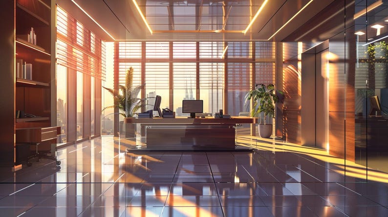 Spacious Office Environment Professional Virtual Background Bundle ...