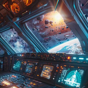 Space Station Deck Professional Virtual Background Bundle | Work From ...