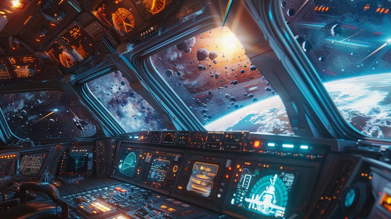 Space Station Deck Professional Virtual Background Bundle | Work From ...